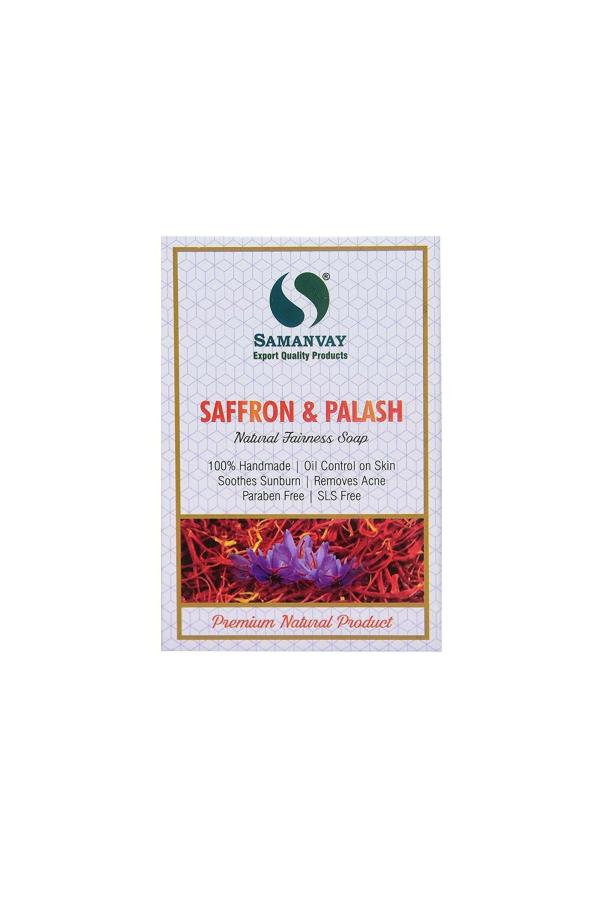 Samanvay Natural Saffron and Palash Bath Soap Pack of 10 - JioMart
