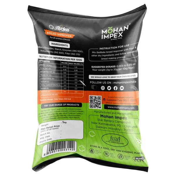Mohan Impex 1kg Bread Improver for Baking [HoReCa Pack] - JioMart