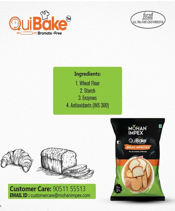 Mohan Impex Quibake Bread Improver For Baking 1 kg Pack of 1 - JioMart