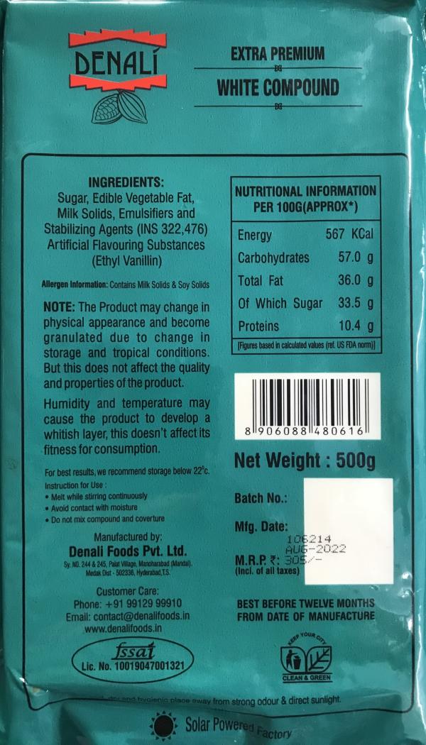 Denali Extra Premium White Compound Slab, Delicious for Baking Cakes ...