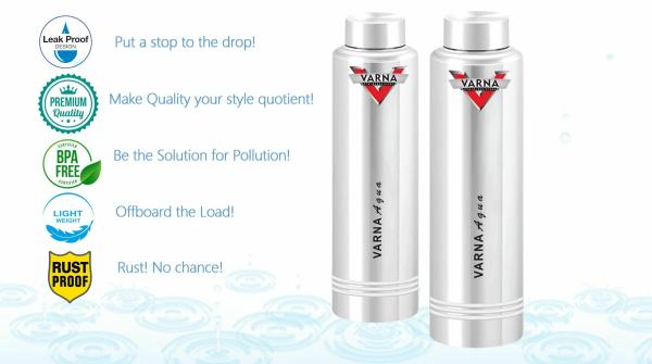VARNA AQUA STAINLESS STEEL WATER BOTTLES (750 ML) - JioMart