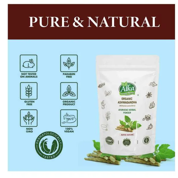 Alka Ayurvedic Pharmacy - Organic Ashwagandha Powder (Withania ...