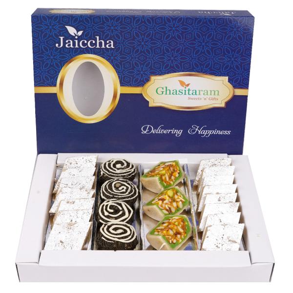 Jaiccha Ghasitaram Gifts Sweets-Dryfruit Fancy Sweets with Kaju Katli ...