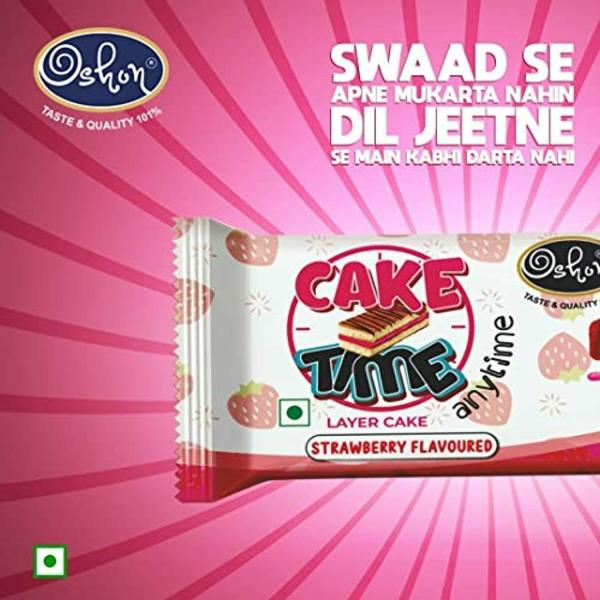 Oshon Layer Cake Time Strawberry Flavoured 50 Pcs in a Jar - JioMart