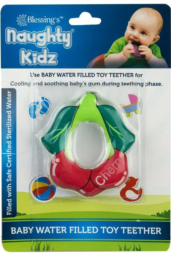Naughty Kidz Red Silicone Water Filled Toy Teether Pack of 2 - JioMart
