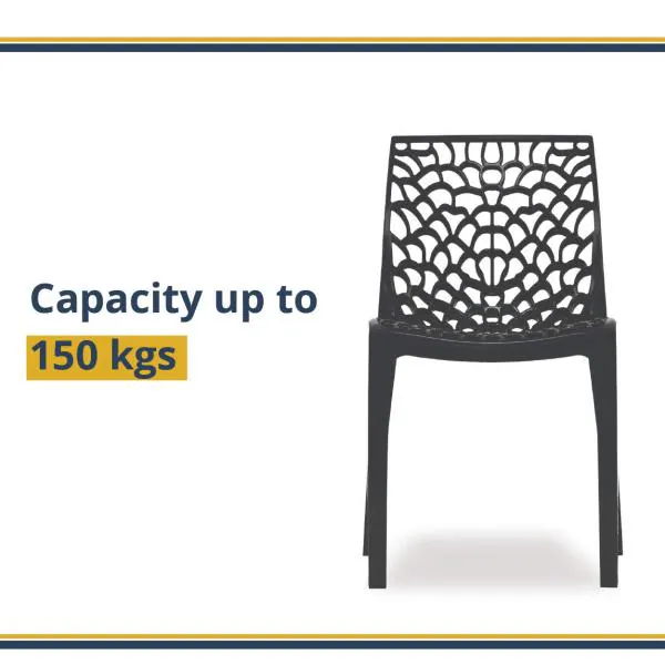 RW REST WELL Web Dining/Cafeteria/Designer Armless Heavy Duty Plastic ...