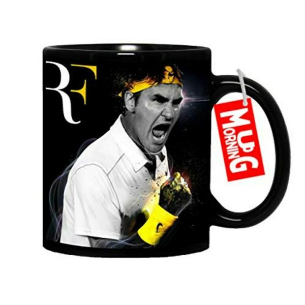 Mug Morning Roger Federer Mug (Black) Roger Federer Coffee Mug Roger ...