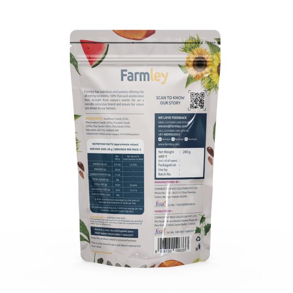 Farmley 5-in-1 Seed Mix Snack-Protein Rich, Mix Dry Fruit Snack Jar 400 ...