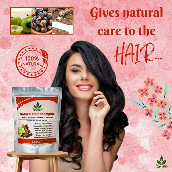 Havintha Natural Hair Shampoo with Amla, Reetha and Shikakai Powder ...