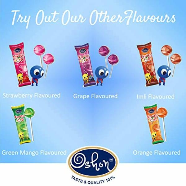 Oshon Striped Lollipop FruitoPop Rich And Tasty Juicy Strawberry ...