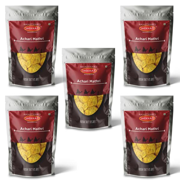 Shekhaji Achari Mathri 1Kg (Pack of 5-200gm each) - JioMart