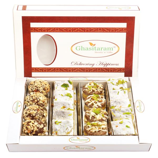 Jaiccha Ghasitaram Sweets-Assorted Box of Barfis, Dryfruit Sweets 400 ...