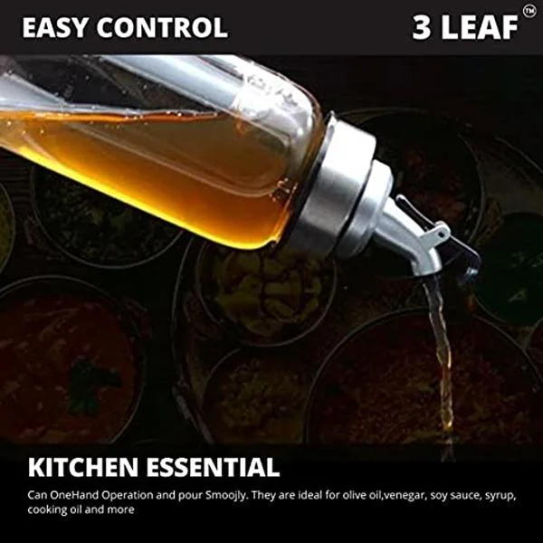 3 LEAF Plastic Oil Dispenser Bottle-1 Liter| Cooking Oil Container ...