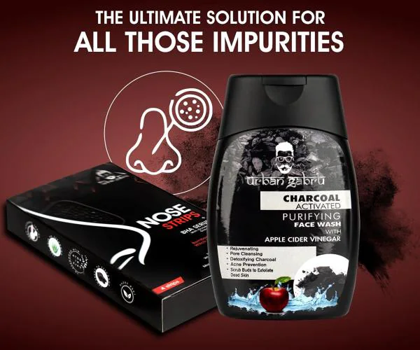 Urban Gabru Nose Strips And Charcoal Face Wash (Pack of 2) - JioMart