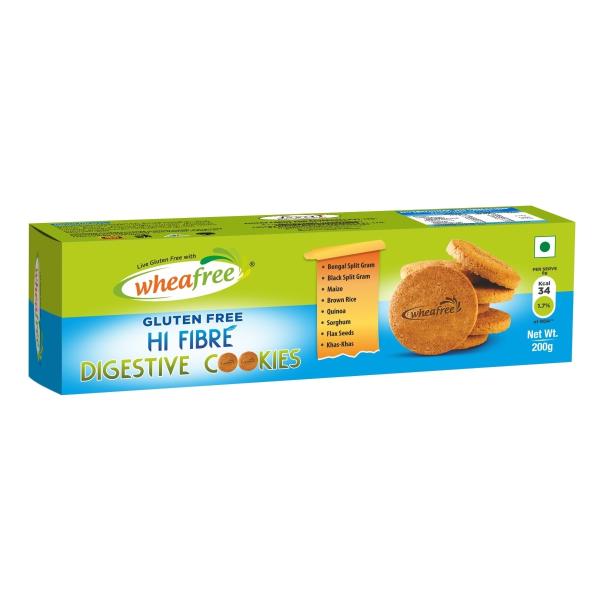 Wheafree Gluten Free Hi Fibre Digestive Cookies - Pack of 2 - 200g Each ...