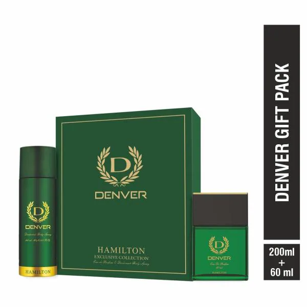 DENVER Hamilton Gift Set Combo 200 ml Deodorant + 60 ml Perfume ...