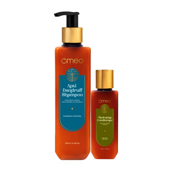Omeo Anti Dandruff Shampoo 180ml| Omeo Hydrating Conditioner 100ml ...