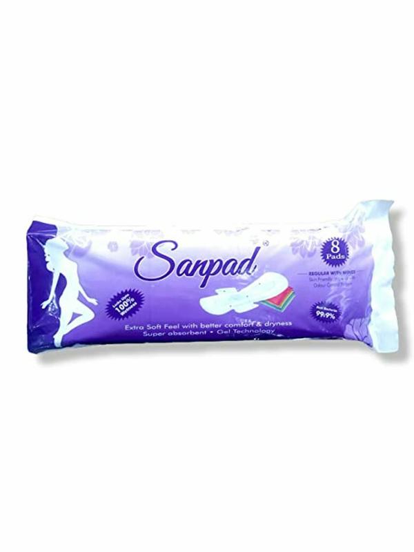 SANPAD Bio Degradable Sanitary Pad - Regular (Pack of 8) With LIORA ...
