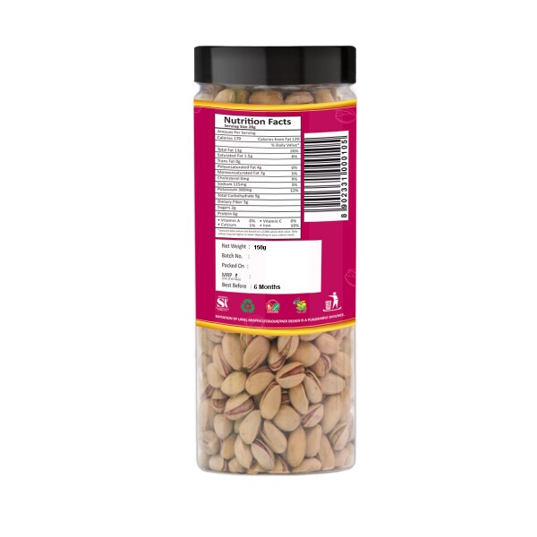 YUM YUM Jumbo Roasted & Salted Pista Nut 300g (Pack of 2- 150g Jar Each ...
