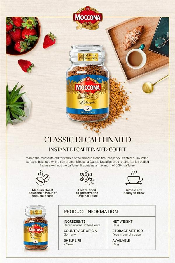 Moccona Classic Decaffinated Instant Coffee 100g - JioMart