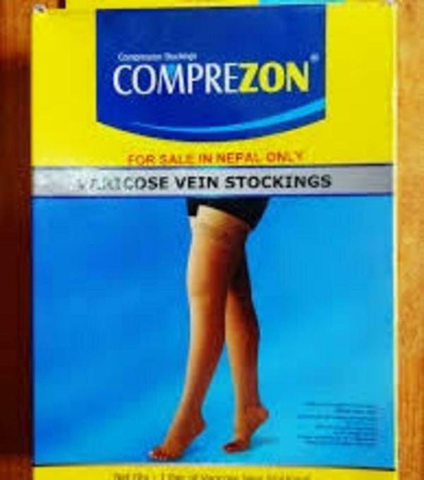 Dyna Medical Compression Stockings (Upto groin Large, Type: Beige-Class ...