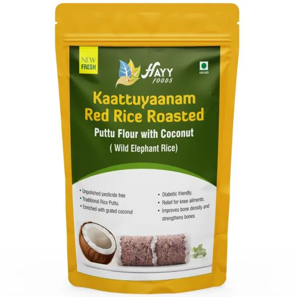 HayyFoods Kaattuyaanam Rice Puttu Podi - Roasted Rice flour with Added ...