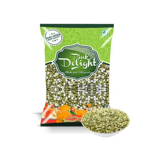 Pink Delight Dry Unpolished Moong Hari Daal | Moong Split | Moong ...