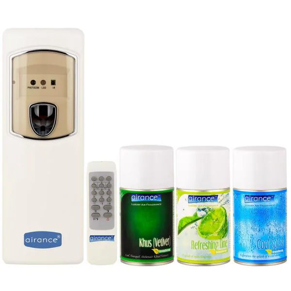 Airance Air Freshner Machine With Refill - 250 ml (Pack of 4, Khus ...