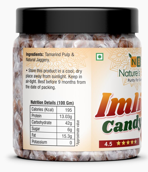Nature's Bliss Premium Imli Candy 250g & Emli Gatagat 400g (Pack of 2 ...