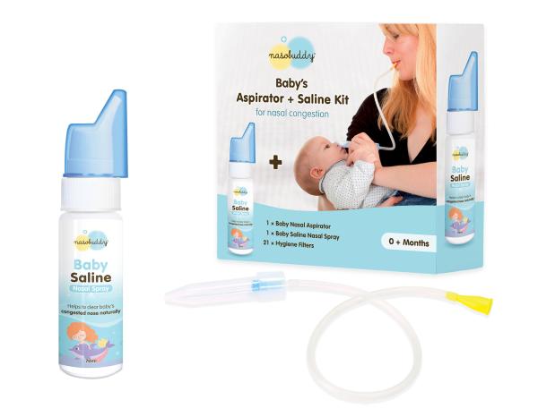 Nasobuddy Baby's Aspirator + Saline Kit most efficient way to releive ...