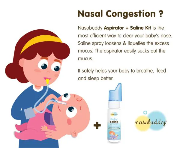 Nasobuddy Baby's Aspirator + Saline Kit most efficient way to releive ...