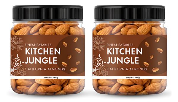 Kitchen Jungle California Almonds - Premium Quality (American Badam ...