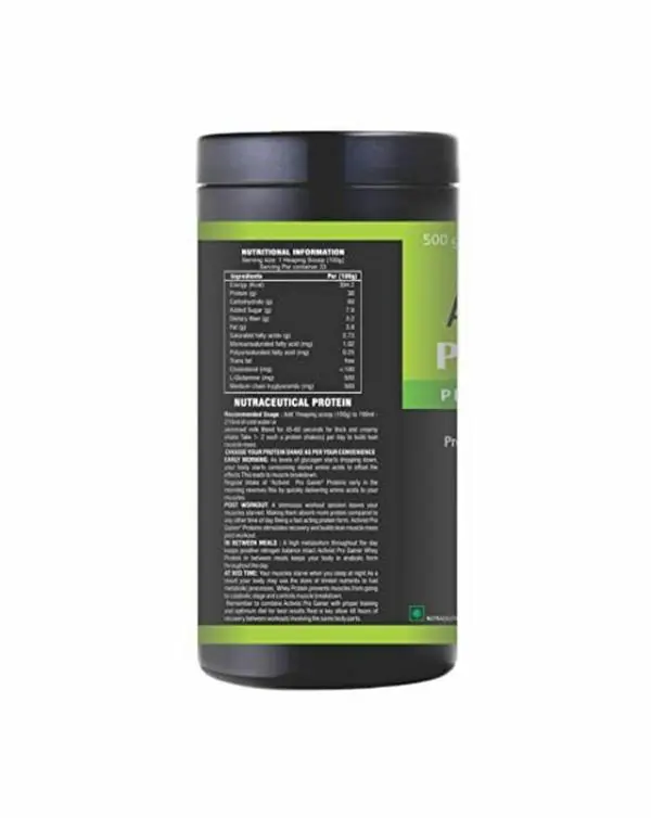 Activist Progainer (Chocolate Flavour 500g) Preworkout Protein Powder ...