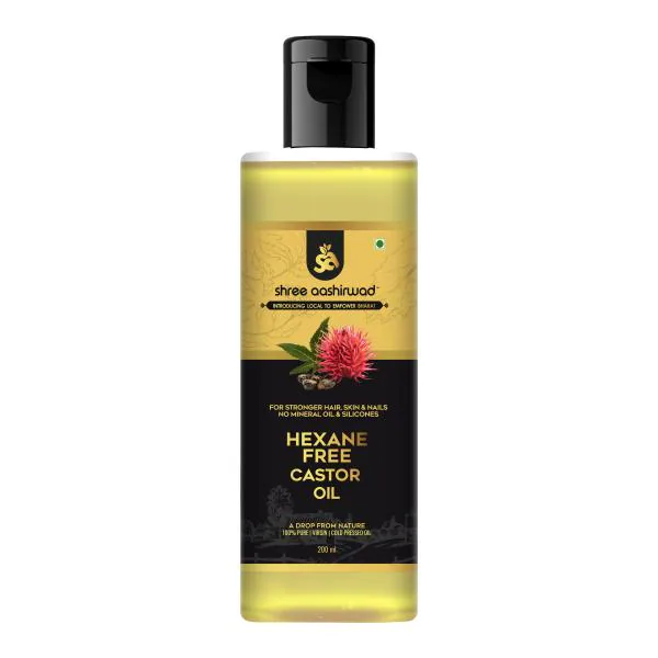 SHREE AASHIRWAD Castor Oil for Skin Care, Hair Growth (Arandi Oil ...