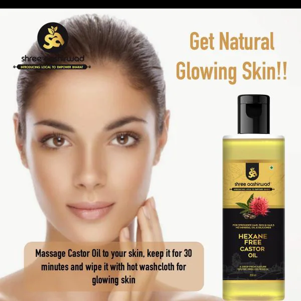 SHREE AASHIRWAD Castor Oil for Skin Care, Hair Growth (Arandi Oil ...