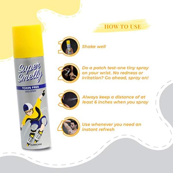 Super Smelly Hurricane Natural Deodorant Body Spray, 150 Ml - JioMart