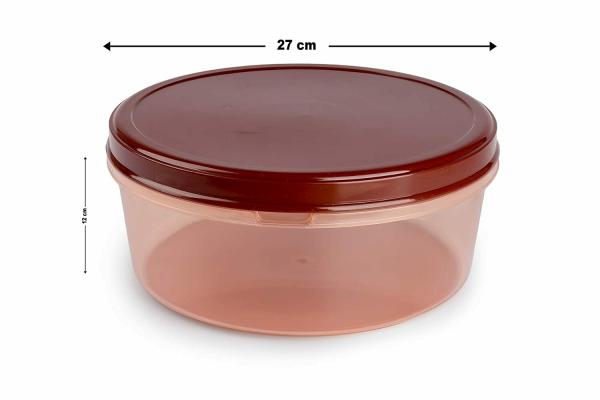 Nayasa Transparent Round Box for khakhra Papad Chapati Roti Storage Box ...