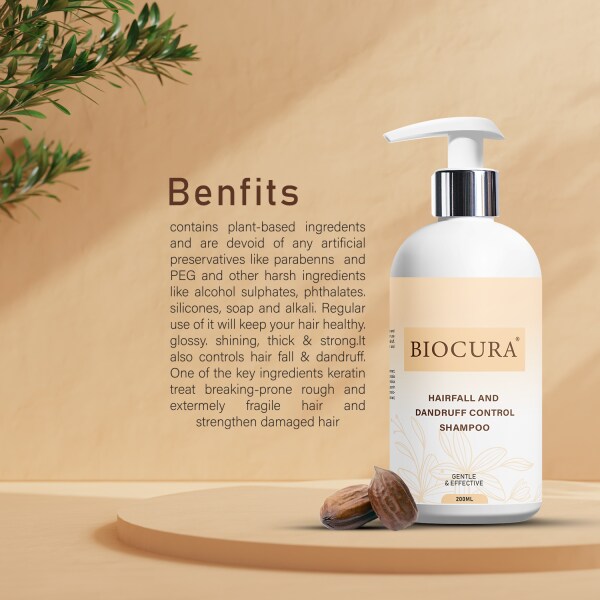 BIOCURA HAIRFALL AND DANDRUFF CONTROL SHAMPOO - JioMart