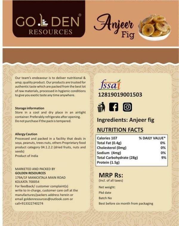 GOLDEN RESOURCES Raw Anjeer Figs, 1 kg - JioMart
