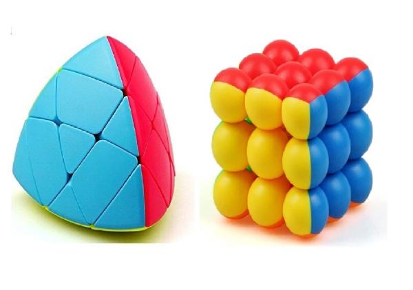 Enorme High Speed Smooth Stickerless Round Curve Pyramid Cube and 3x3x3 ...