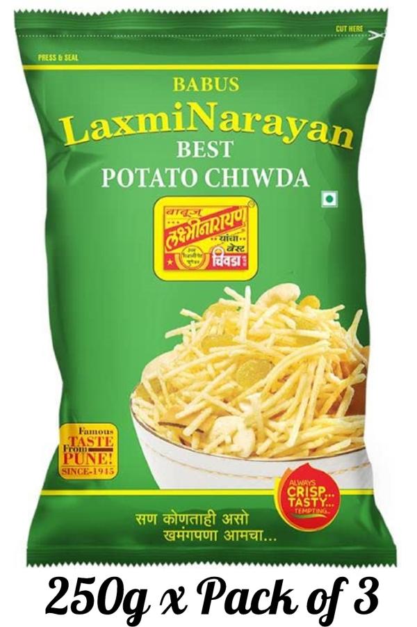 BABUS Laxminarayan Potato Chiwda 0.75kg ( 250g * pack of 3 ) - JioMart