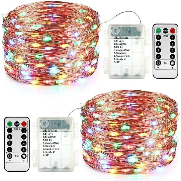 LTETTES Multicolor RGBY Flexible Copper Wire Fairy String Lights with ...