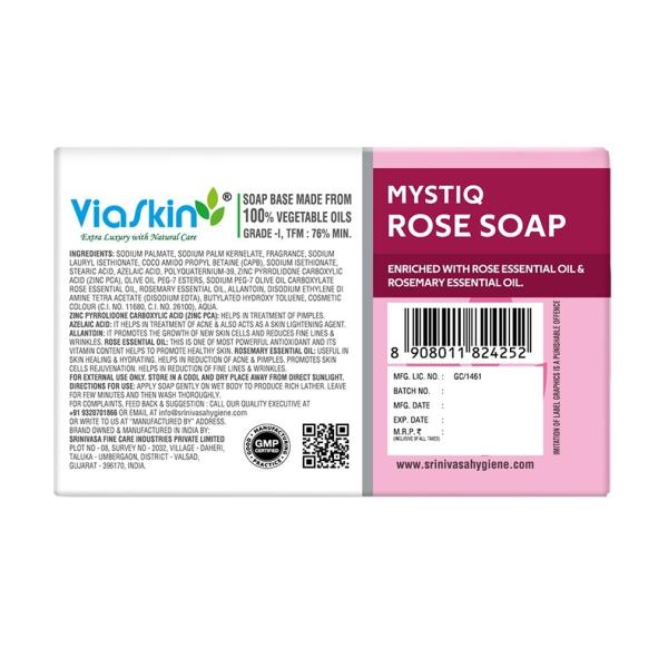 Viaskin Mystiq Rose Soap | Viaskin Cleansing And Moisturizing Syndet ...