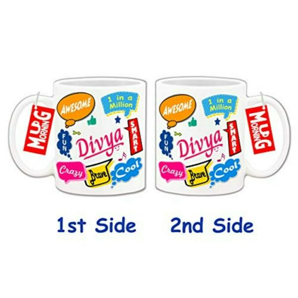 Mug Morning Divya Name Mug Divya Name Coffee Mugs for Kids Coffee Mug ...
