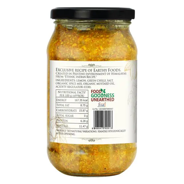 ORGANIC NATION Nimbu Mirchi Achar (400 gm) | Authentic Indian Taste ...