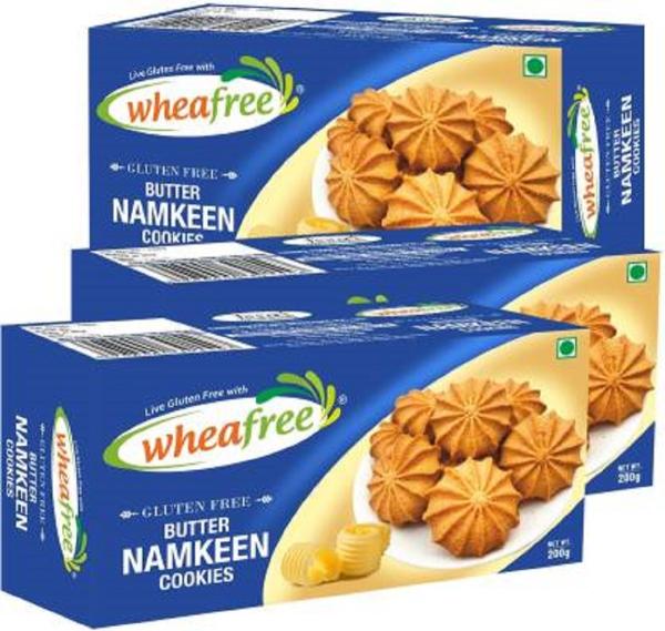 Wheafree Gluten Free Butter Namkeen Cookies - Pack of 3 (200g each ...