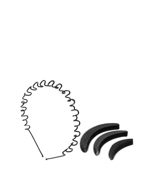 LYTIX Black Metal Puff Bumpits Hair Band for Women and Girls - JioMart