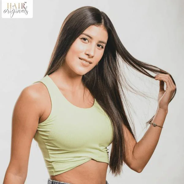 Hair Originals Human Hair extensions -4 Clip Ear to Ear Volumizer ...