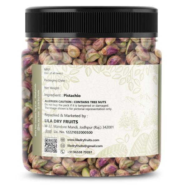 LILA DRY FRUITS Premium Raw Mota Pista |Pistachios Without shell 250gms ...