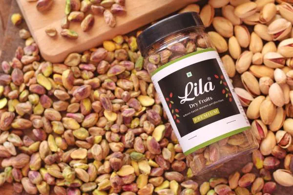 LILA DRY FRUITS Premium Raw Mota Pista |Pistachios Without shell 250gms JAR PACK| Pista Dry ...